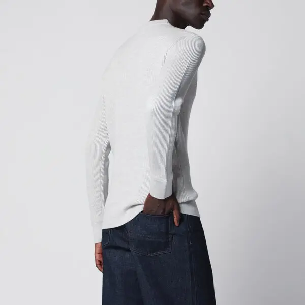 Stone Island Sand Ribbed Crew-neck Sweater