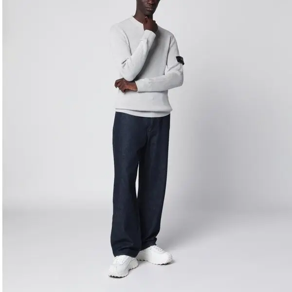 Stone Island Sand Ribbed Crew-neck Sweater - Beige
