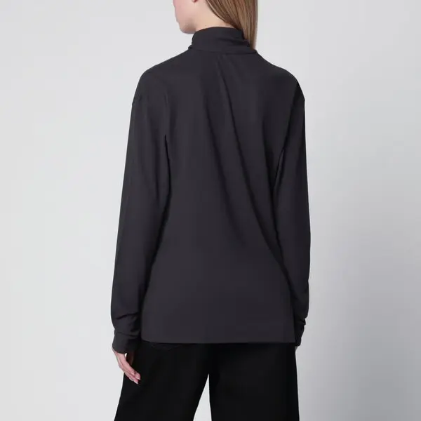 LEMAIRE Dark Long-sleeved Sweater With Scarf Detail