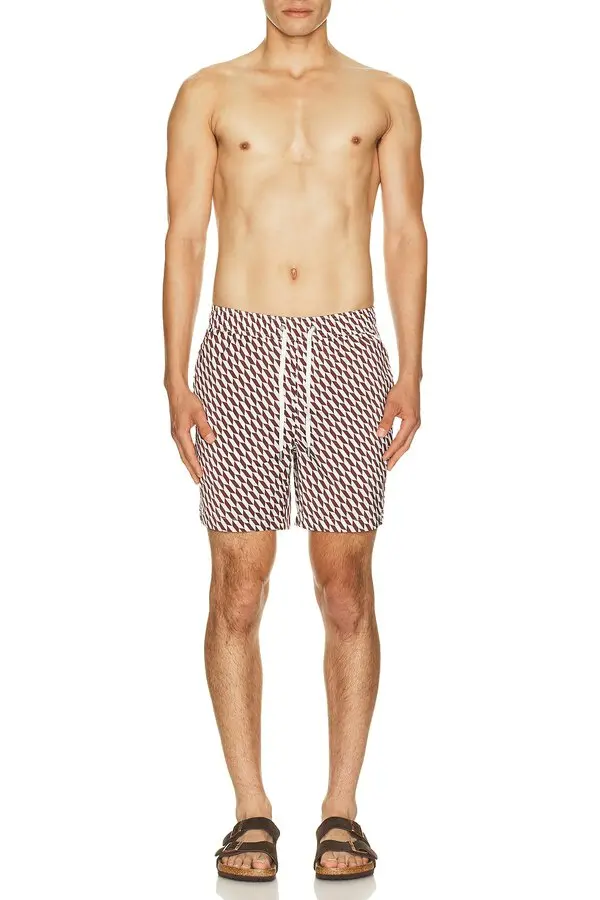 Onia Charles 7 Swim Trunk - Chocolate Multi