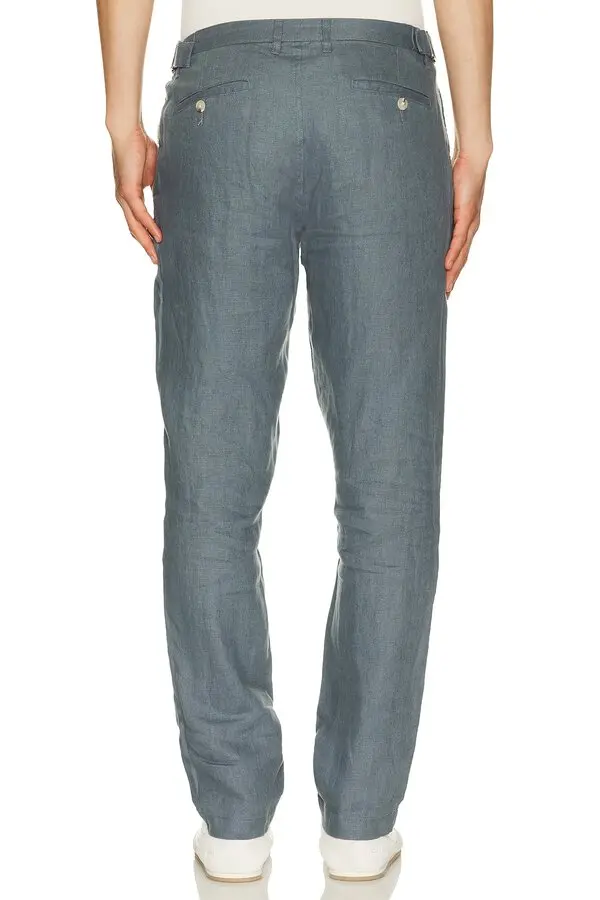Onia Linen Trouser In Blue