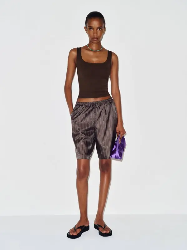 REFORMATION Carla Knit Top - Brown