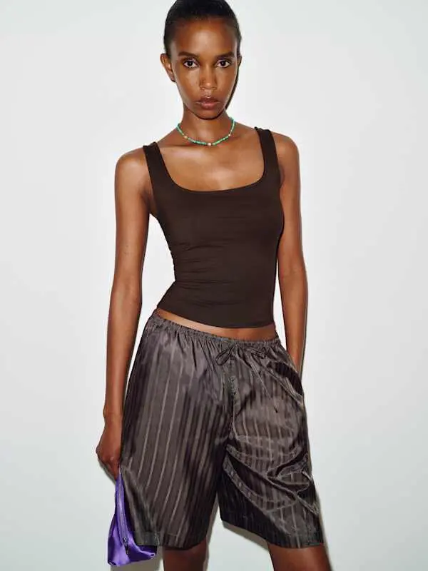 REFORMATION Carla Knit Top - Brown
