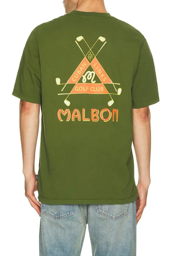 MALBON Bermuda Trinity Tee In Green