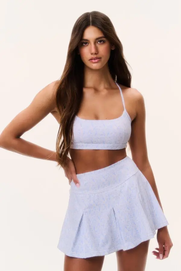 LoveShackFancy Hasna Tennis Print Active Skort