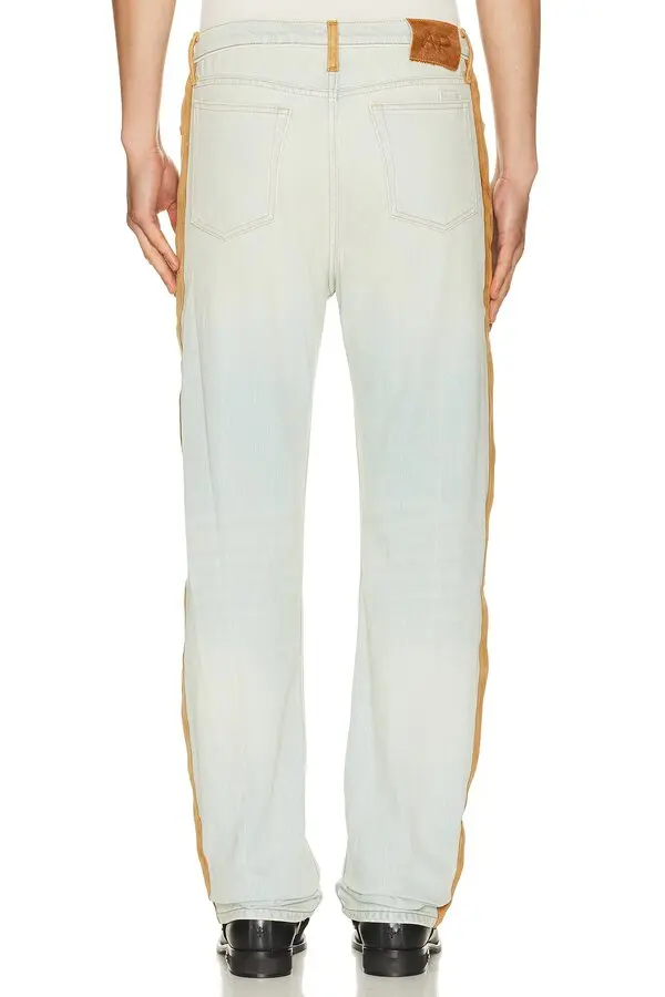 AUSTIN POST Leather Edge Highland Slim Cut Jean In Blue