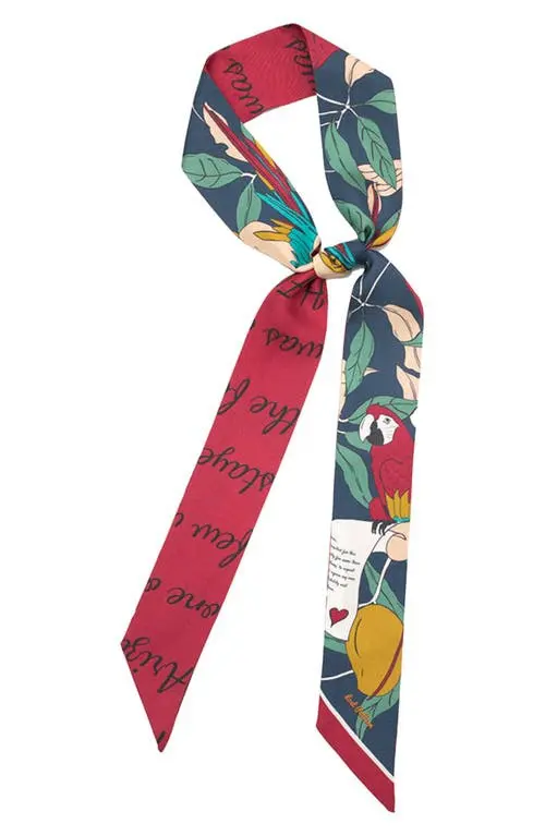 LOST PATTERN El Amor Skinny Silk Scarf
