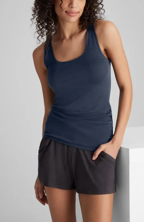 Tommy John Micro Rib Fitted Tank - Blue
