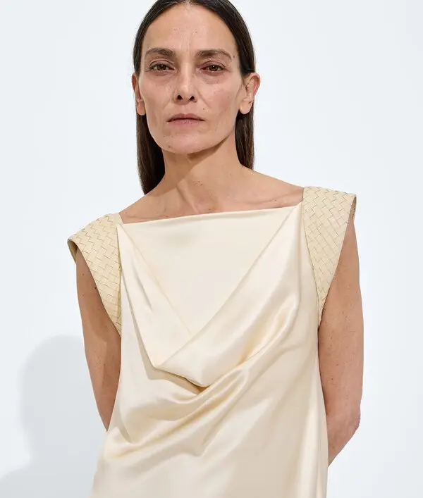 Bottega Veneta Fluid Silk Satin Dress