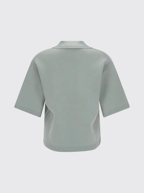 Max Mara Viscose Polo Shirt With Dropped Shoulders - Green