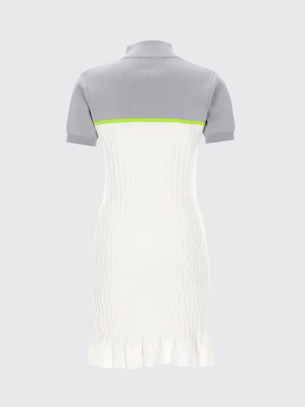 Casablanca Striped Viscose High-neck Mini Sheath Dress