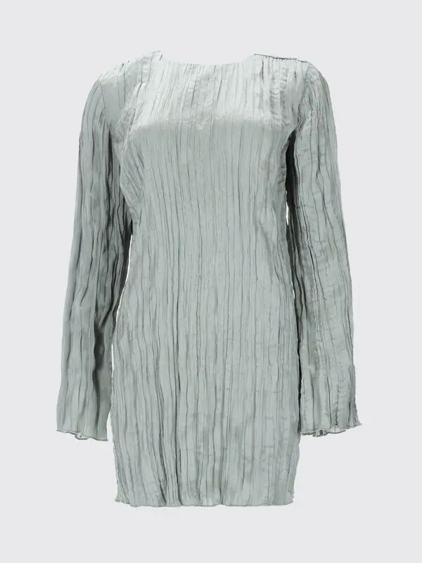Staud Long Sleeve Pleated Dress