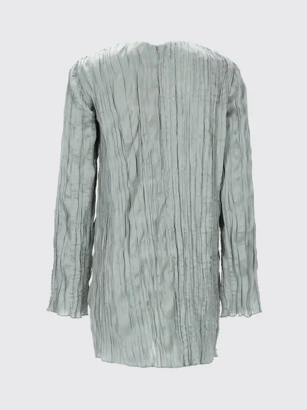 Staud Long Sleeve Pleated Dress