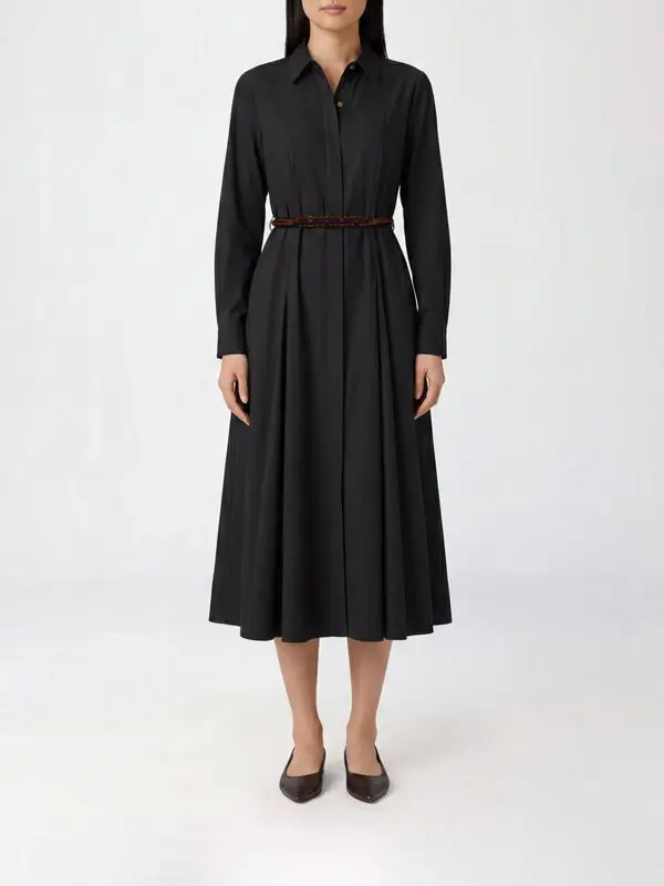 Max Mara Cotton Shirt Dress - Black