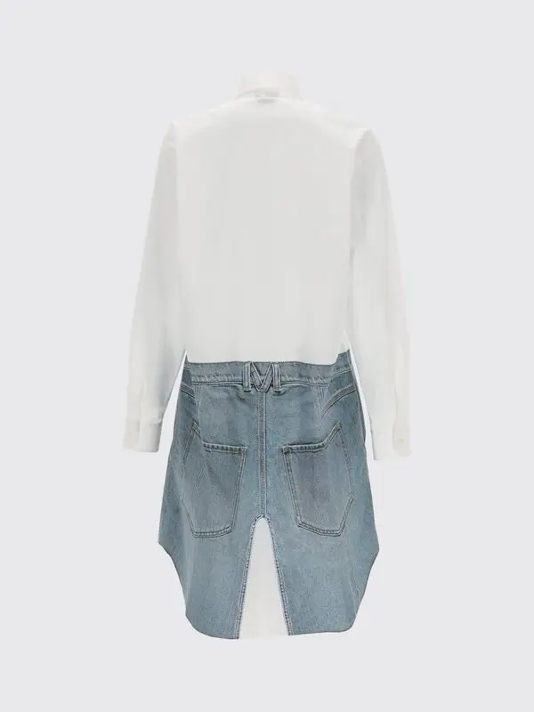 Moschino Bi Denim Long-sleeved Mini Shirt Dress