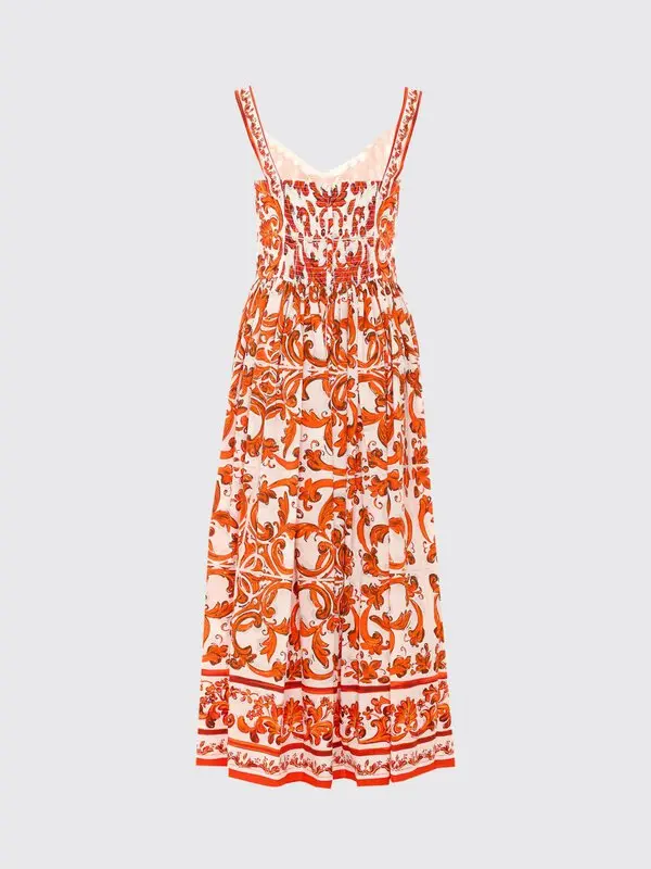 Dolce & Gabbana Printed Maxi Dress - Orange