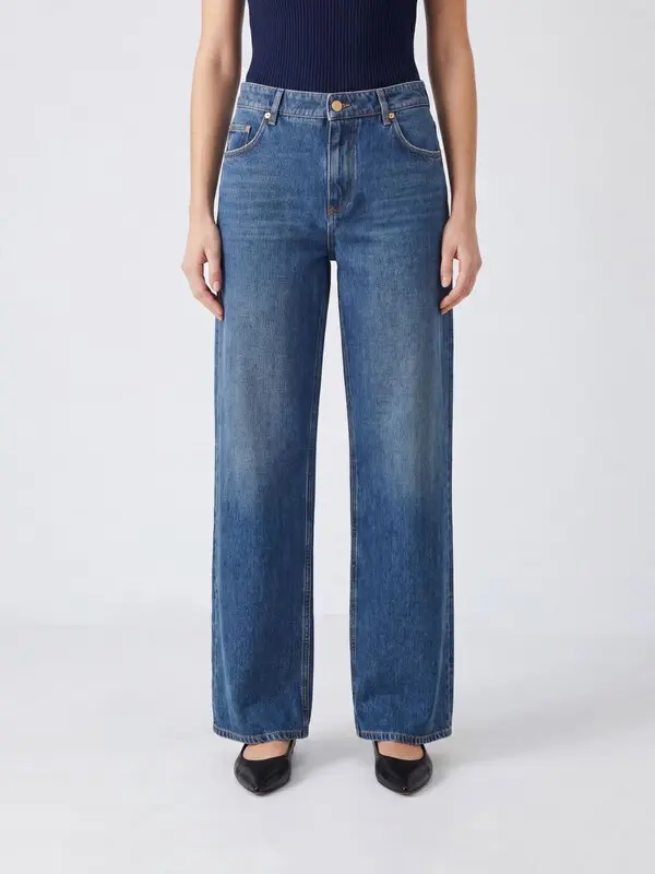 Dolce & Gabbana Mid-rise Straight-leg Jeans In Stone-washed Denim - Blue
