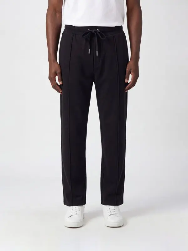 Dolce & Gabbana Cotton Jogging Trousers With Drawstring And Slit Pockets - Black