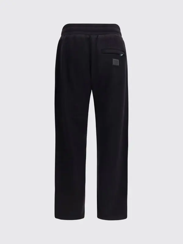 Dolce & Gabbana Cotton Jogging Trousers With Drawstring And Slit Pockets