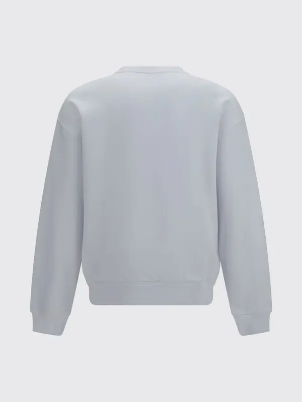 Dolce & Gabbana Cotton Crewneck Sweatshirt With Tonal Logo And Dropped Shoulders - White