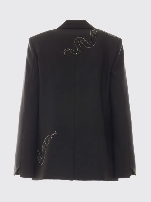 Zadig&Voltaire Single-breasted Blazer With Snake Print And Rhinestone Embellishments