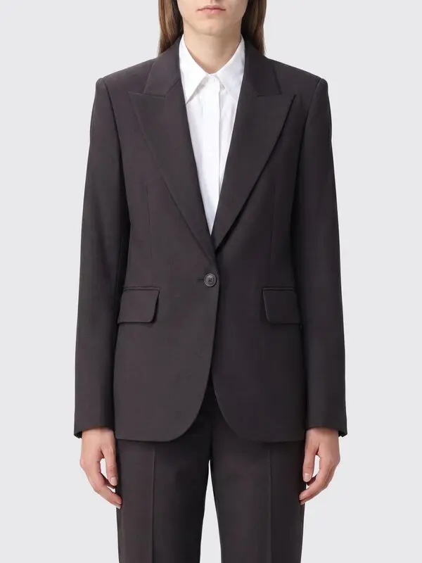 Zadig&Voltaire Single-breasted Blazer With Embroidered Slogan And Peak Lapels - Black