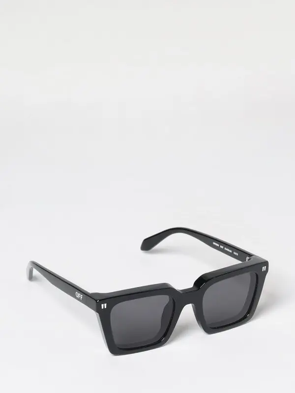 Off-White Rectangular Tortoiseshell Acetate Sunglasses - Black