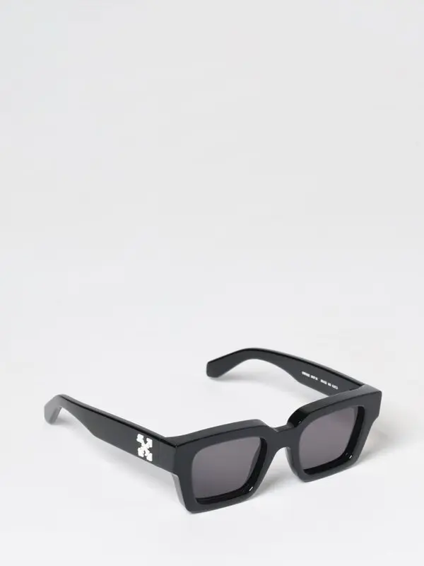 Off-White Virgil Rectangle Acetate Sunglasses With Arrow Logo - Black 1