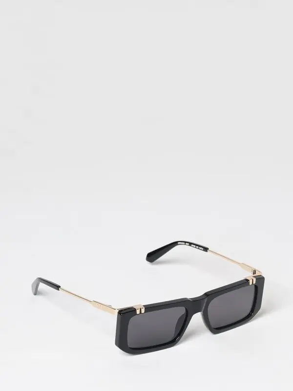 Off-White Rectangular Acetate And Metal Sunglasses - Black