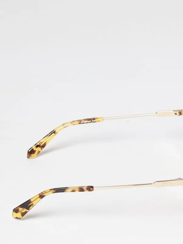 Off-White Rectangular Acetate And Metal Sunglasses - Yellow