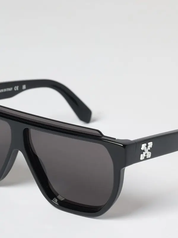 Off-White Aviator Acetate Sunglasses With Arrow Logo - Black