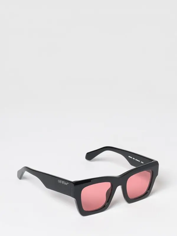 Off-White Rectangular Acetate Sunglasses - Black 1