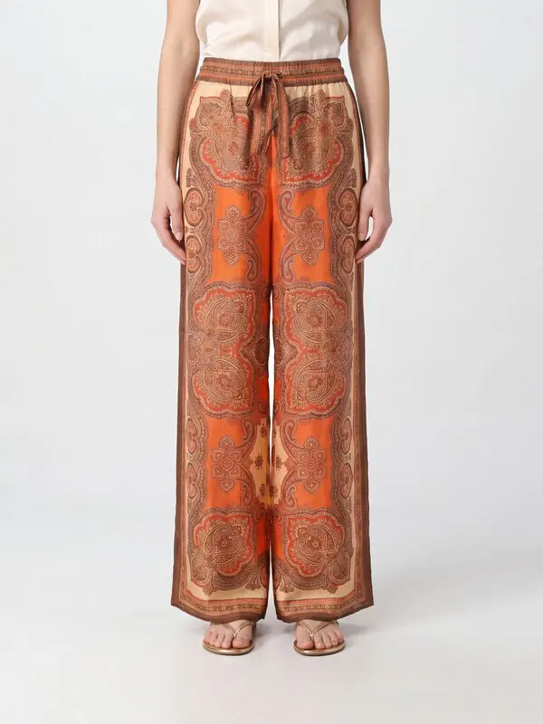 Zimmermann Mahon Paisley Print Silk Wide-leg Trousers