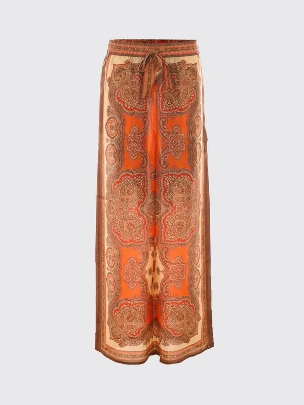 Zimmermann Mahon Paisley Print Silk Wide-leg Trousers