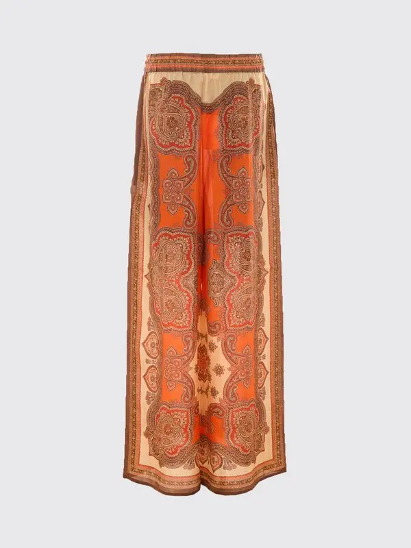 Zimmermann Mahon Paisley Print Silk Wide-leg Trousers