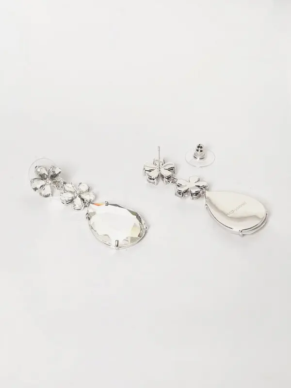 SELF-PORTRAIT Teardrop Crystal-embellished Brass Drop Earrings
