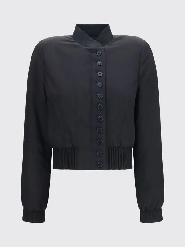 Alexander McQueen Asymmetric Pure Silk Bomber Jacket