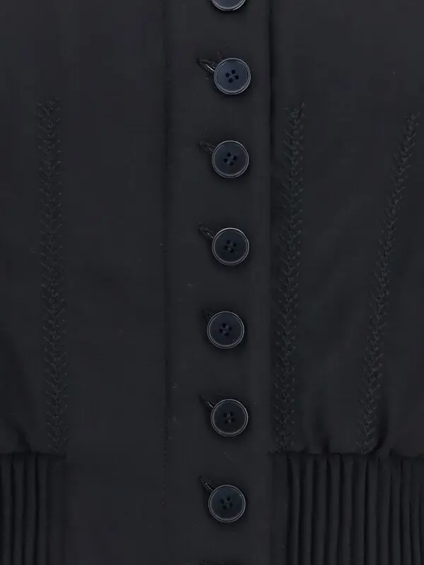 Alexander McQueen Asymmetric Pure Silk Bomber Jacket