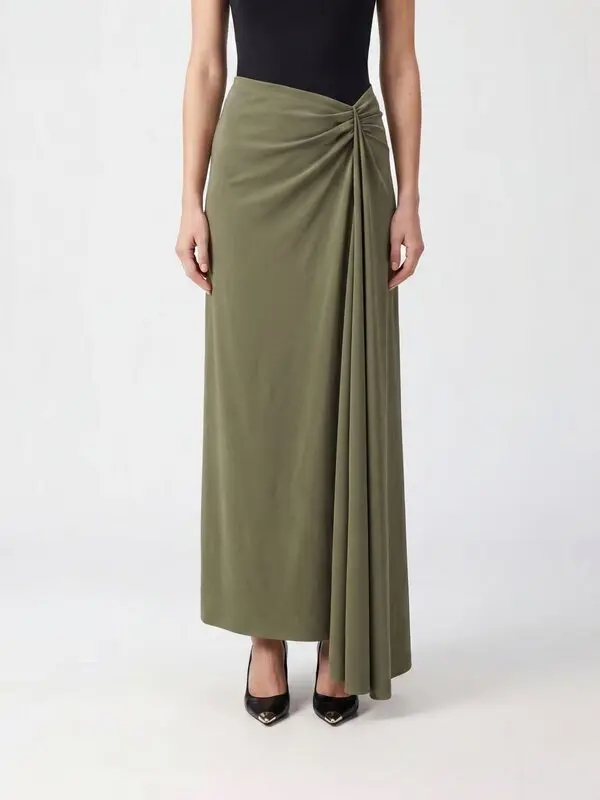 Alexander McQueen Asymmetrical Draped High-waisted Maxi Skirt In Pure Silk - Green