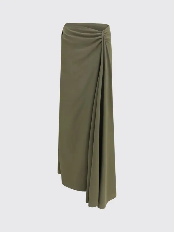 Alexander McQueen Asymmetrical Draped High-waisted Maxi Skirt In Pure Silk