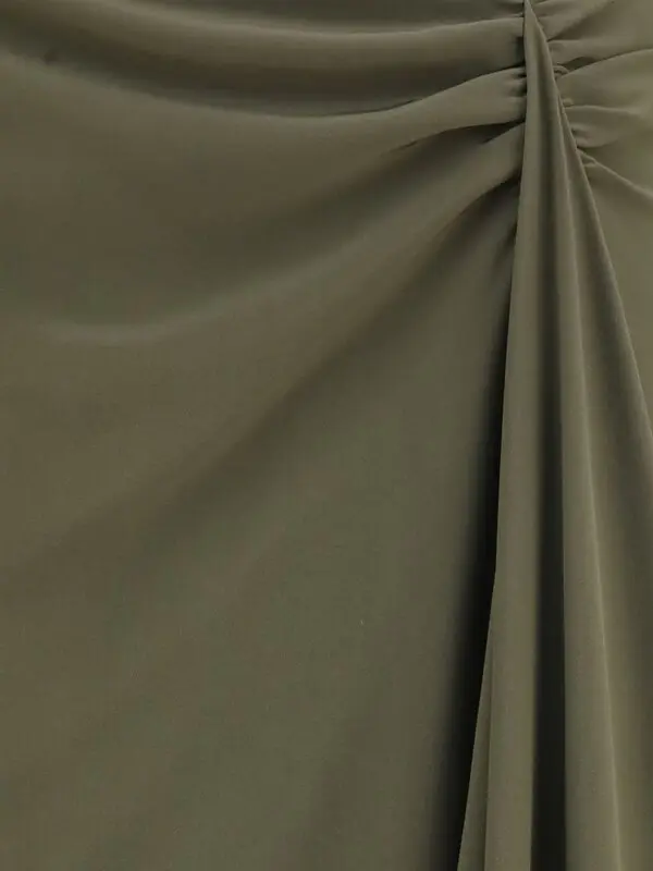 Alexander McQueen Asymmetrical Draped High-waisted Maxi Skirt In Pure Silk