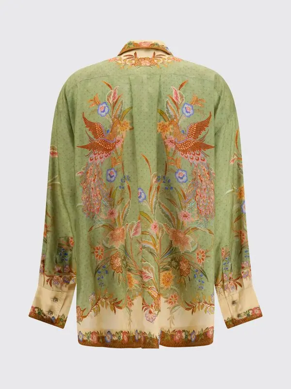 Zimmermann Floral Print Silk Shirt