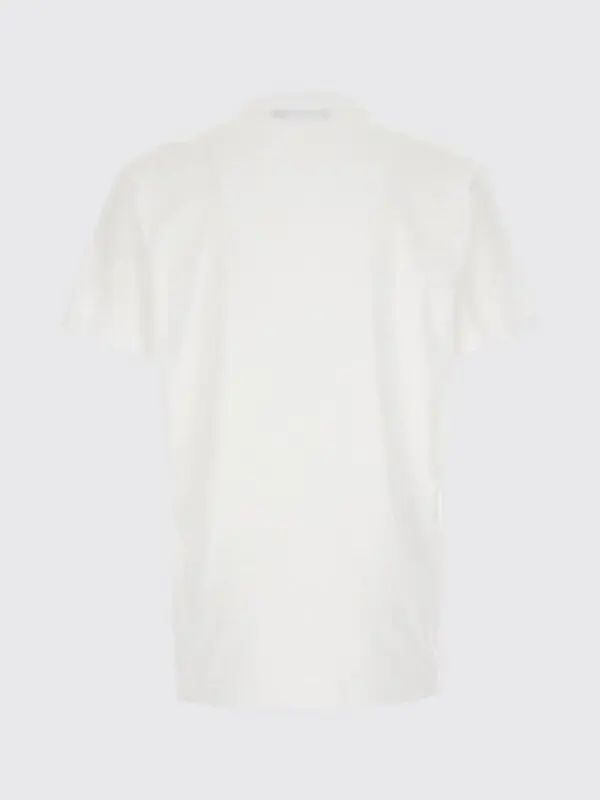 Dolce & Gabbana Contrast Logo And Trim Cotton T-shirt - White