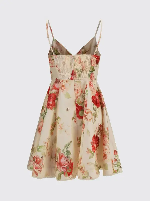 Zimmermann Roselight Floral Linen Mini Dress