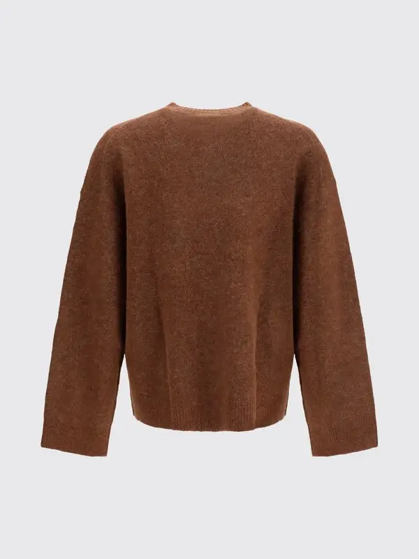 REPRESENT Crewneck Alpaca Wool-blend Jumper With Jacquard Logo And Dropped Shoulders - Cocoa
