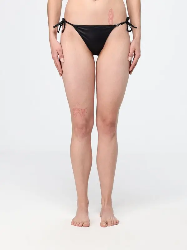 DIESEL® Triangle Bikini Top With Oval D Logo - Black