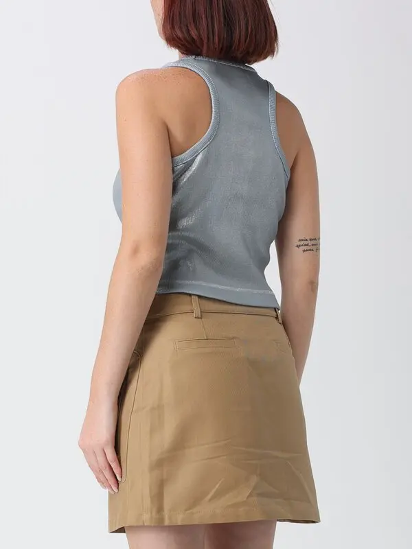 Casablanca Sleeveless Cotton Top - Blue