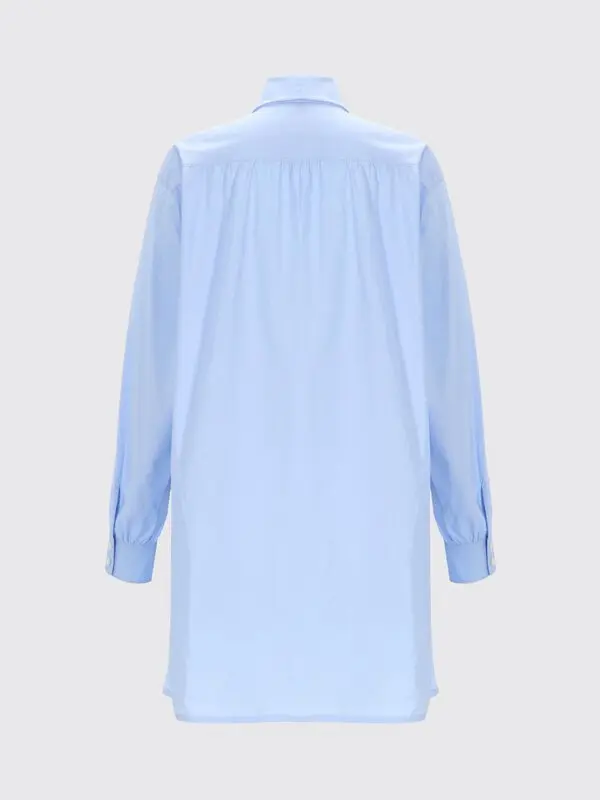 Moschino Cotton Mini Chemisier Dress With Pussy-bow Collar