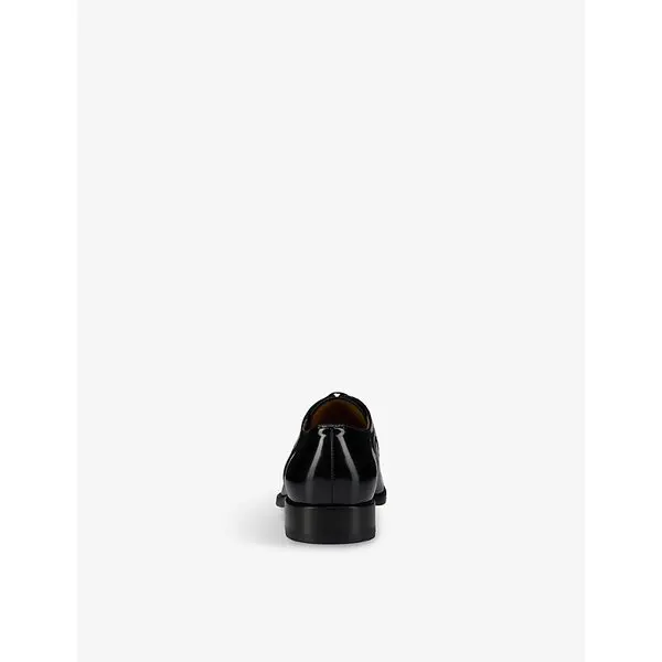 CHRISTIAN LOUBOUTIN Moustachou Flat Leather Derby Shoes - Soft Black