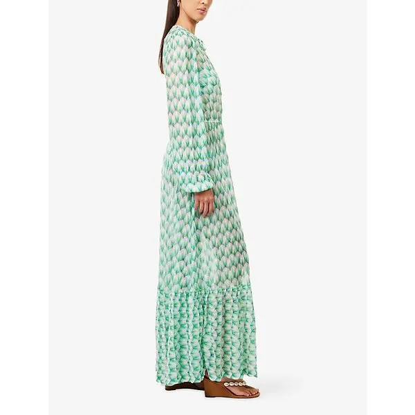 Missoni Cut-out Floral-print Knitted Cover-up